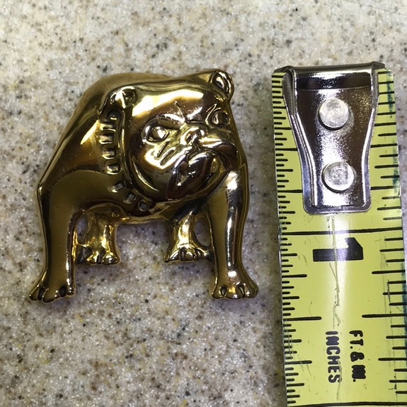 Jewelry | Gold Shiny Tone Bulldog Pin | Poshmark